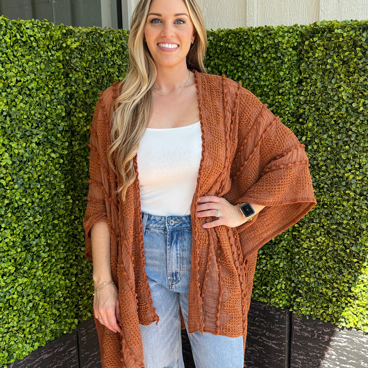 Reagan Rust Knit Kimono – The Cut Collective